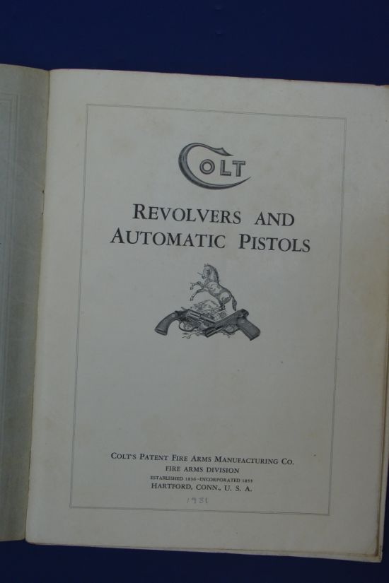 Antique Arms, Inc. - Colt Catalog Circa 1931 w/ Original Envelope ...