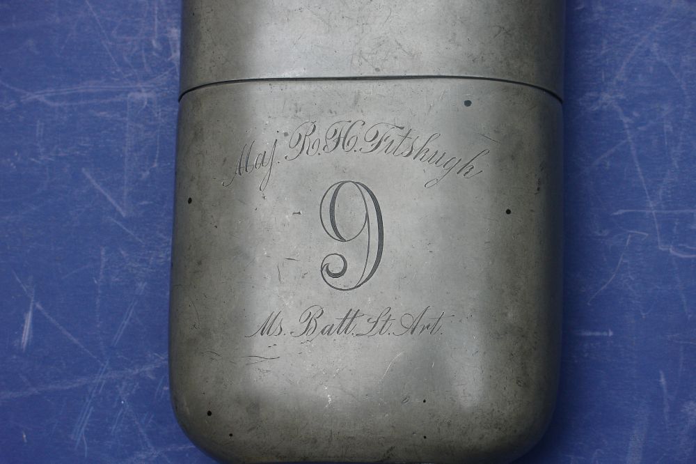 Antique Arms, Inc. - Civil War Inscribed Pewter Flask