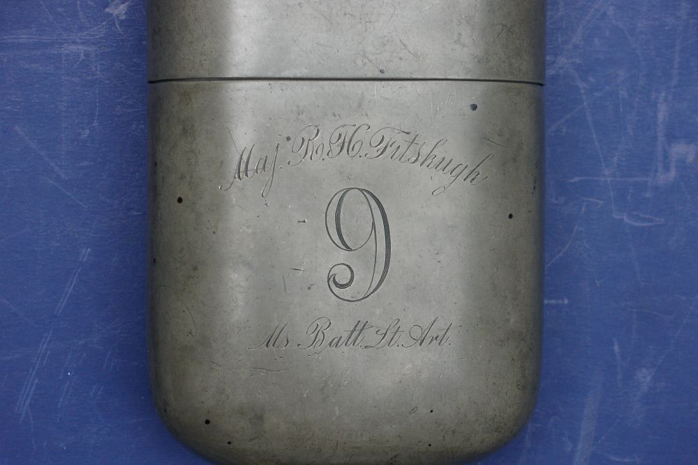 Antique Arms, Inc. - Civil War Inscribed Pewter Flask