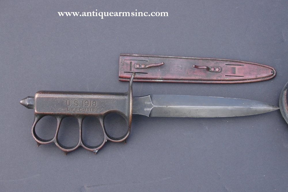 Antique Arms, Inc. - US Model 1918 Trench Knife w/ Orig. Scabbard, Mfd ...
